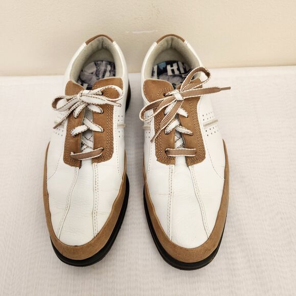 FootJoy | Shoes | Foot Joy Golf Shoes Womens 75m White Beige Classic ...